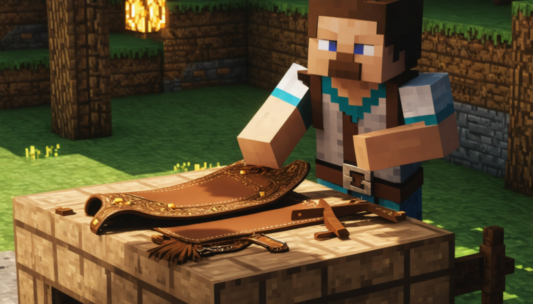 Fabriquer une selle dans Minecraft : la nouvelle recette expliquée